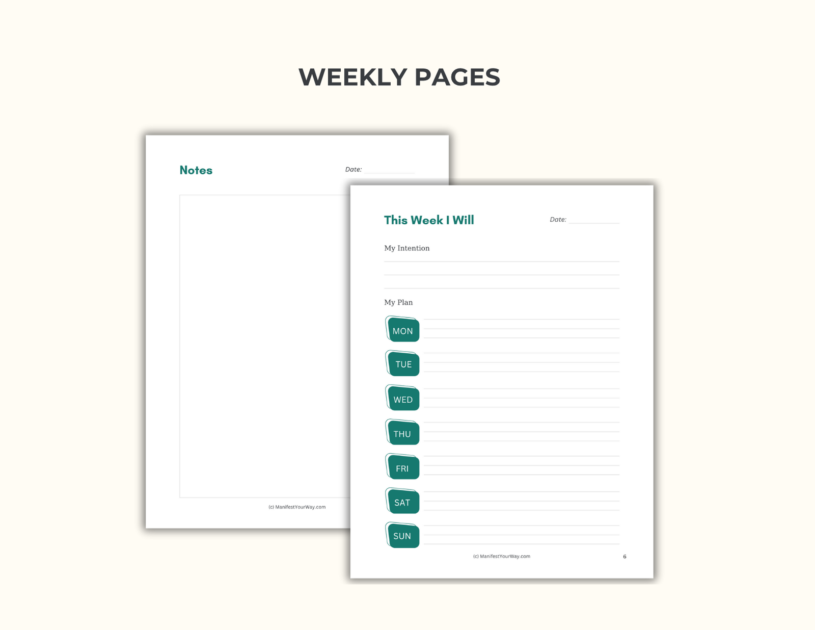 7-Day Printable Gratitude Journal - Manifest Your Way