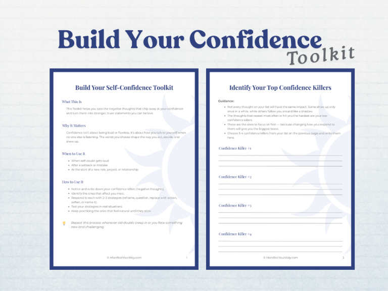 Build Your Confidence Toolkit – Printable Confidence Worksheets ...