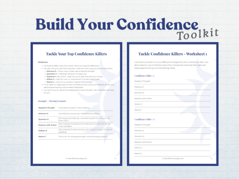 Build Your Confidence Toolkit – Printable Confidence Worksheets ...
